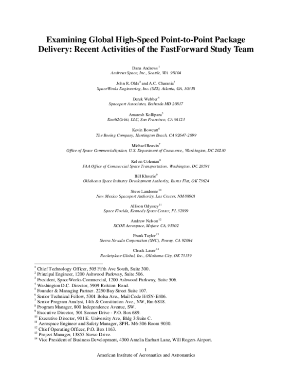 (PDF) Examining Global High-Speed Point-to-Point Package Delivery ...