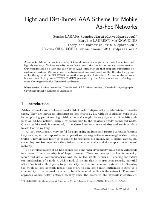 (PDF) Cryptographically Generated Addresses