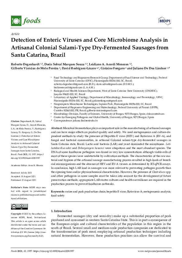 (PDF) Detection of Enteric Viruses and Core Microbiome Analysis in ...