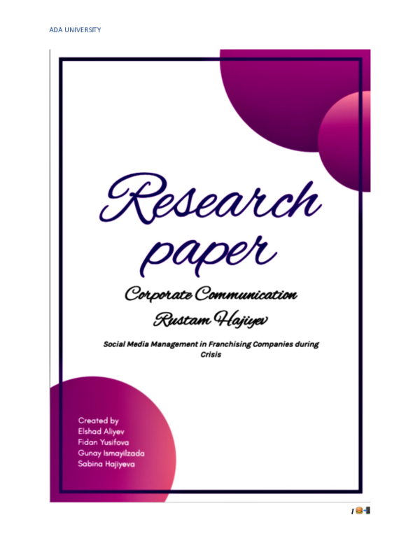 Corporate Communication Research Paper