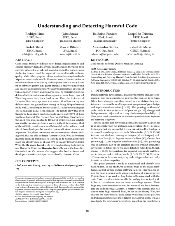 (PDF) Understanding and Detecting Harmful Code