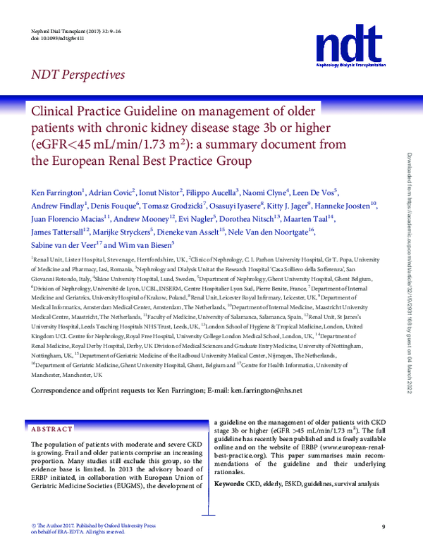 (PDF) Clinical Practice Guideline on management of older patients with ...