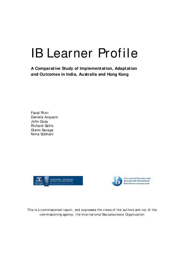 (PDF) IB Learner Profile: A Comparative Study of Implementation ...
