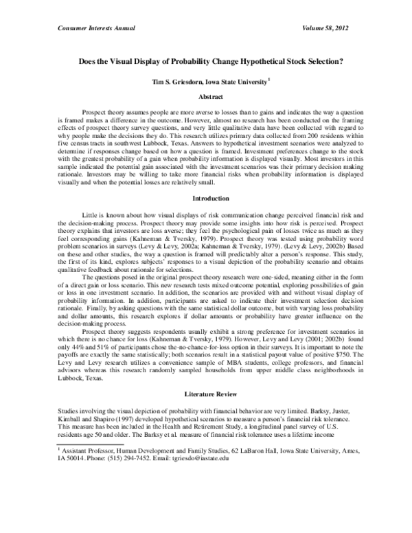 (PDF) Does the Visual Display of Probability Change Hypothetical Stock ...