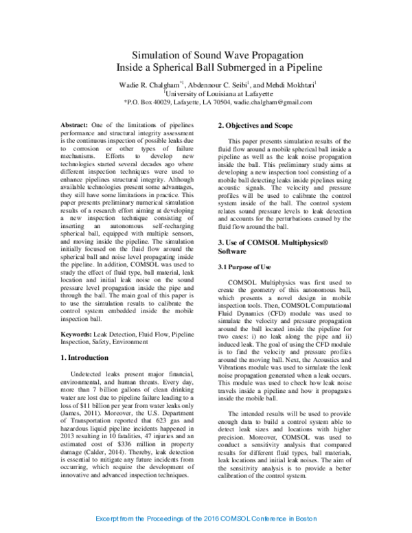 (PDF) Simulation of Sound Wave Propagation Inside a Spherical Ball ...