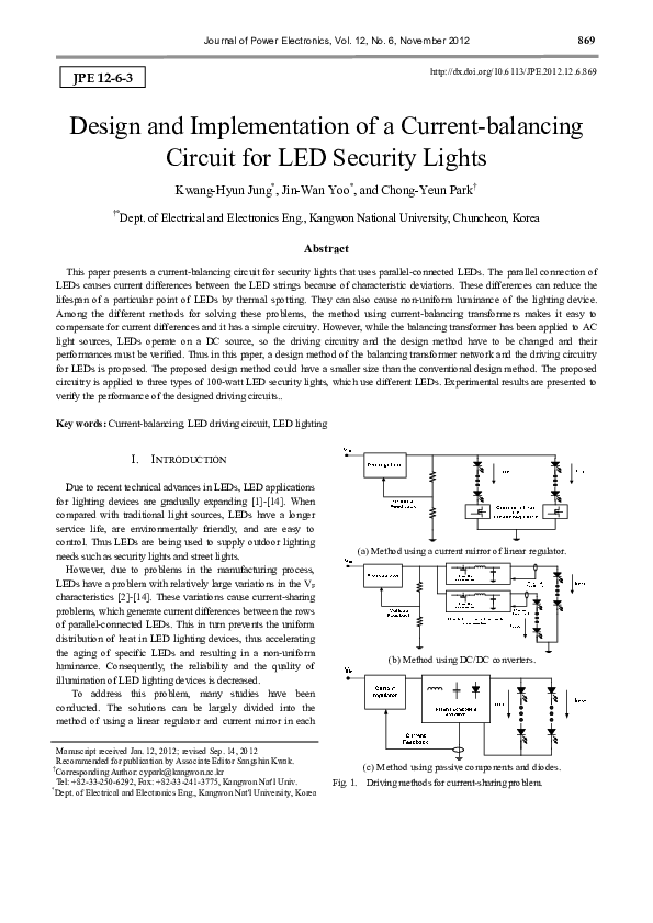 (PDF) Design and Implementation of a Current-balancing Circuit for LED ...