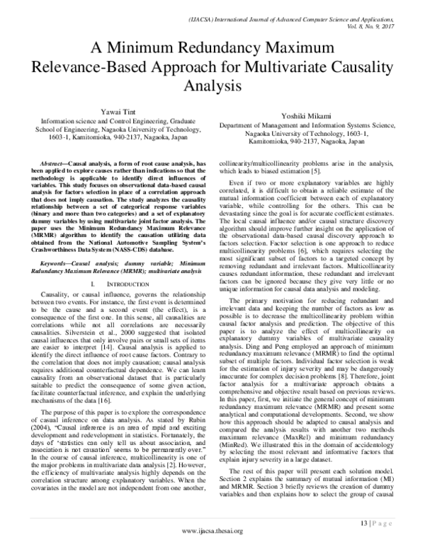 (PDF) A Minimum Redundancy Maximum Relevance-Based Approach for ...