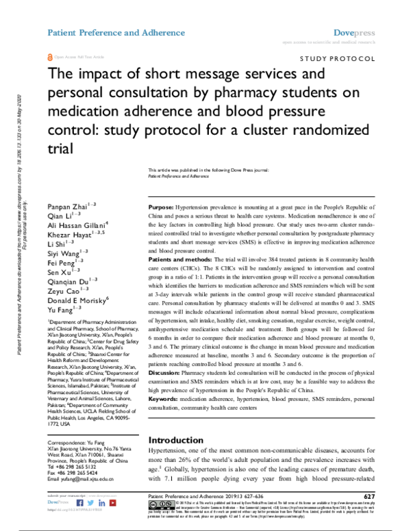 (PDF) The impact of short message services and personal consultation by ...