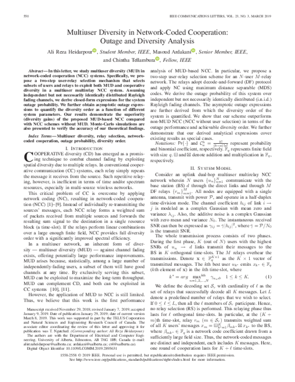 Multiuser Diversity in Network-Coded Cooperation: Outage and Diversity Analysis