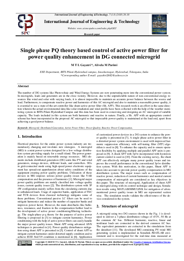 (PDF) Single phase PQ theory based control of active power filter for ...