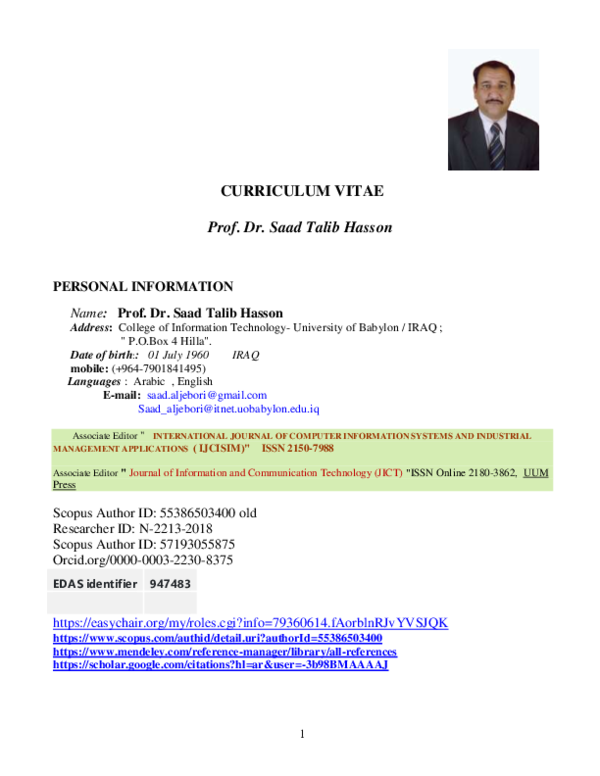 (PDF) Dr. Saad C.V