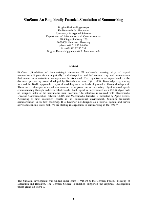 (PDF) SimSum: an empirically founded simulation of summarizing