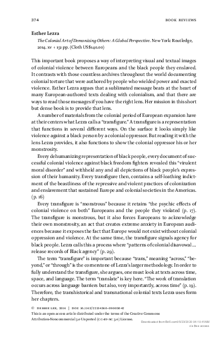 (PDF) The Colonial Art of Demonizing Others: A Global Perspective ...