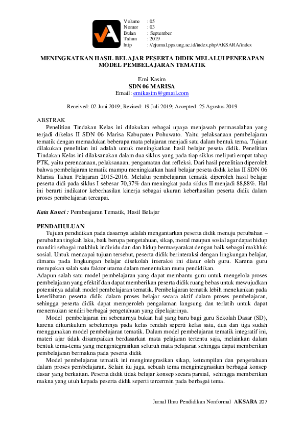 (PDF) Meningkatkan Hasil Belajar Peserta Didik Melalui Penerapan Model ...