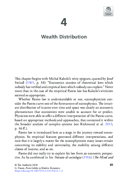 (PDF) Wealth Distribution