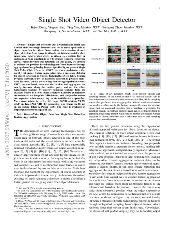 (PDF) Single Shot Video Object Detector