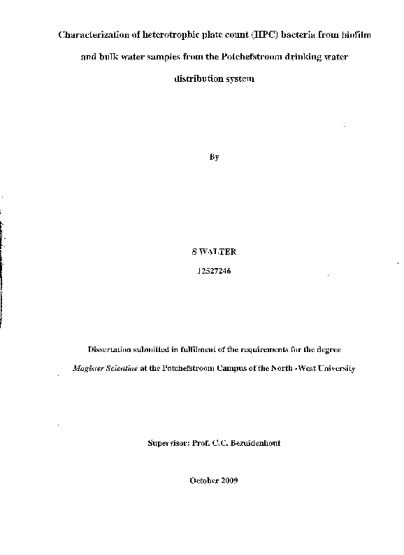 (PDF) Characterization of heterotrophic plate count (HPC) bacteria from ...