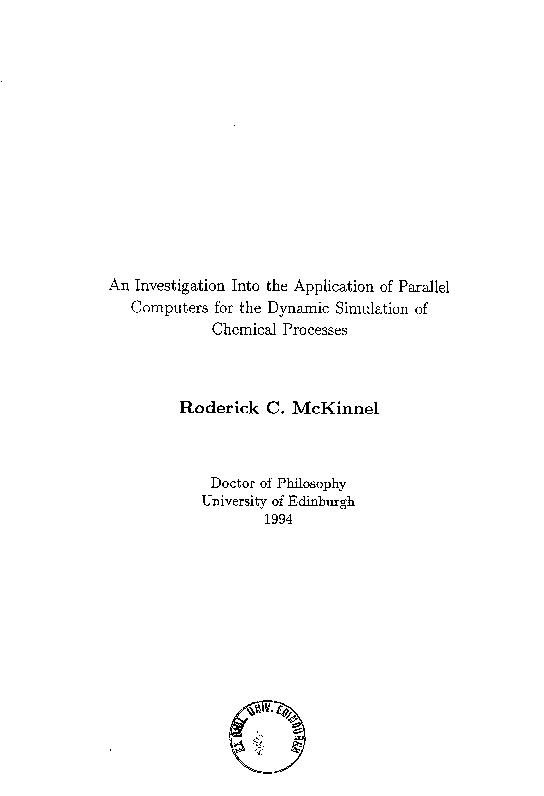 (PDF) An investigation into the application of parallel computers for the dynamic simulation of ...