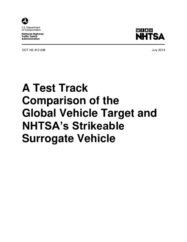 (PDF) A Test Track Comparison of the Global Vehicle Target (GVT) and ...