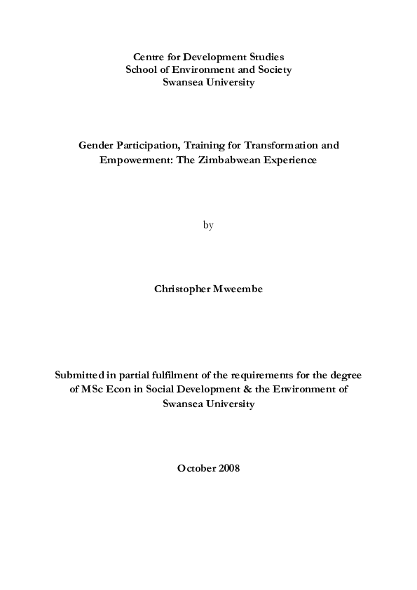 (PDF) Centre for Development Studies