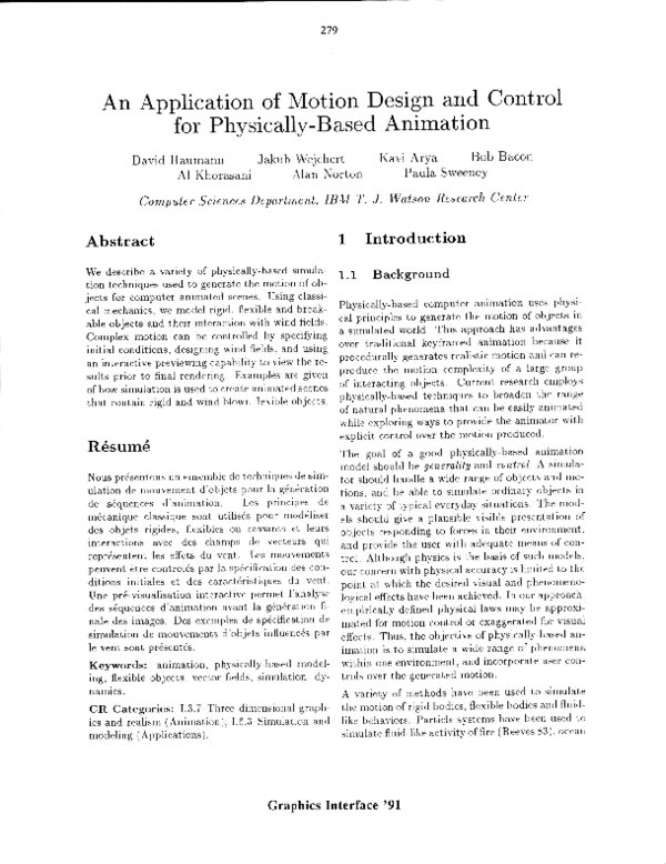 (PDF) An Application of Motion Design and Control for Physically-Based ...