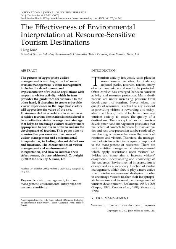 (PDF) The effectiveness of environmental interpretation at resource ...