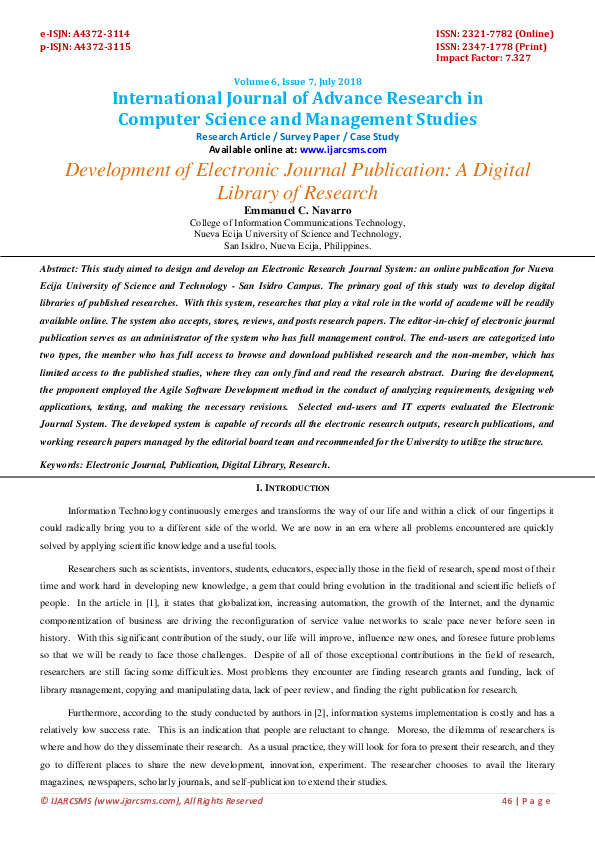 (PDF) Development of Electronic Journal Publication: A Digital Library ...