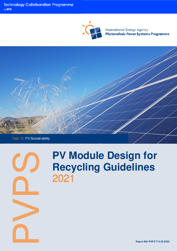 (PDF) PV Module Design for Recycling Guidelines