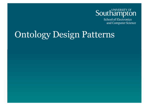 (PDF) Ontology Design Patterns | Ralph Hodgson - Academia.edu