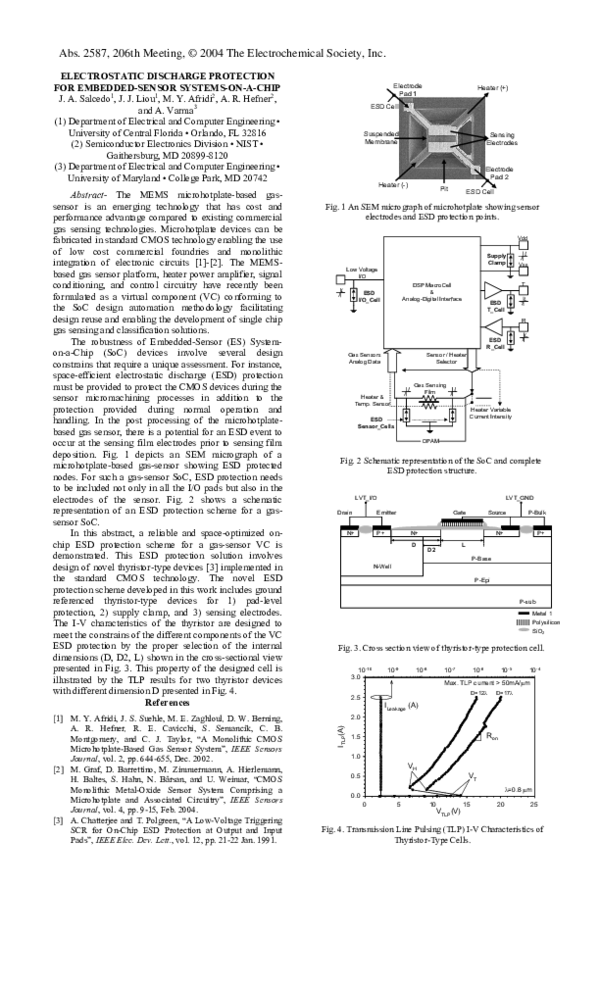 (PDF) Electrostatic Discharge Protection for Embedded-Sensor Systems-On-A-Chip