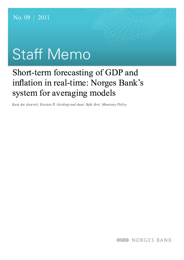 Pdf Short Term Forecasting Of Gdp And Inflation In Real Time Norges Banks System For