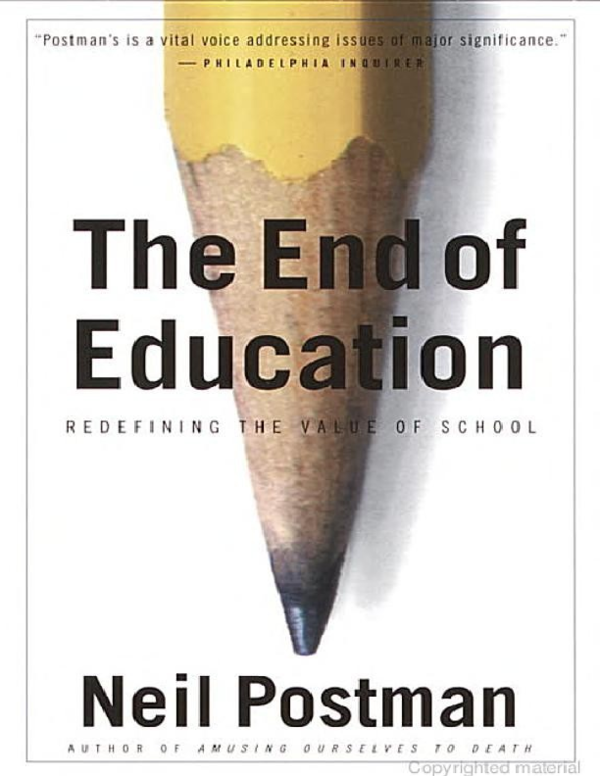 (PDF) Neil Postman The End Of Education