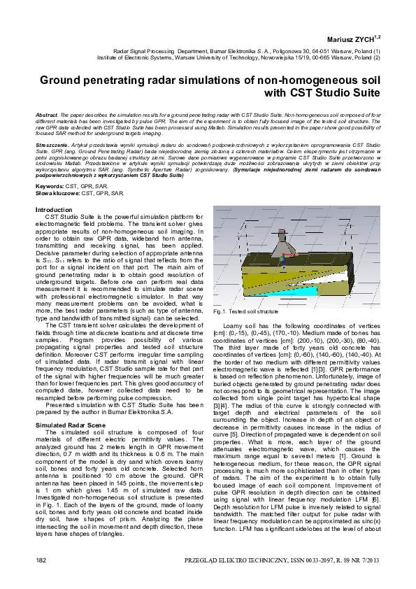 (PDF) Ground penetrating radar simulations of non-homogeneous soil with ...