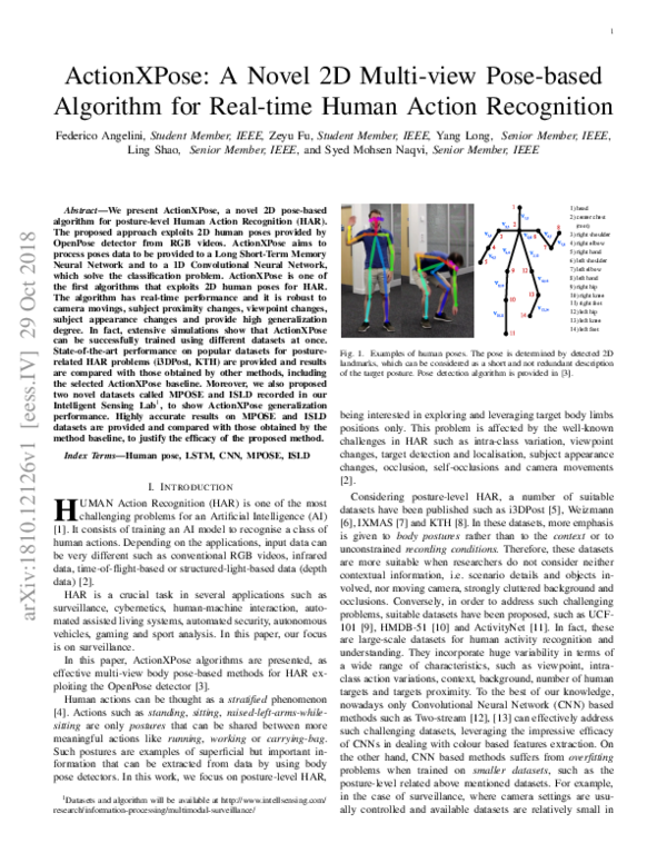 (PDF) ActionXPose: A Novel 2D Multi-view Pose-based Algorithm for Real-time Human Action Recognition