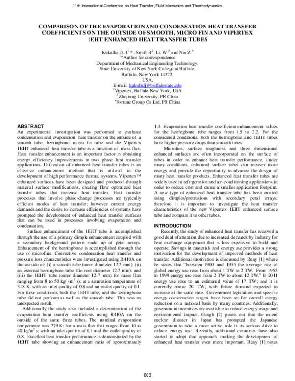 (PDF) Comparison of the Evaporation and Condensation Heat Transfer ...