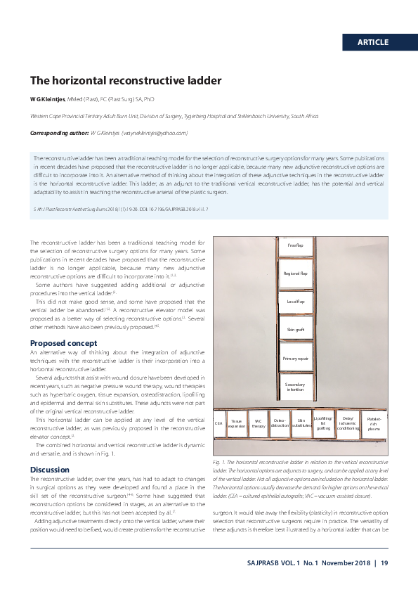 (PDF) The horizontal reconstructive ladder