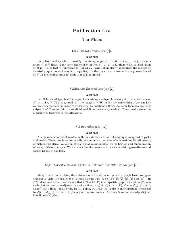(PDF) Publication List
