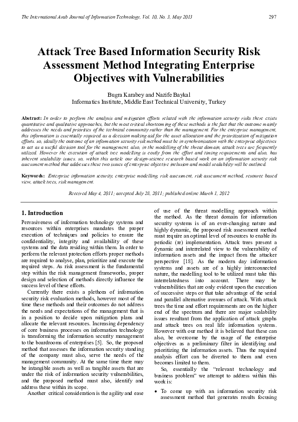 (PDF) Attack Tree Based Information Security Risk Assessment Method ...