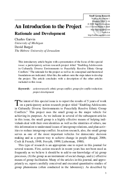 (PDF) An Introduction to the Project Rationale and Development