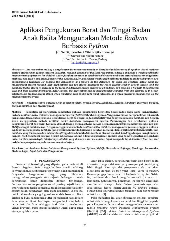 (PDF) Aplikasi Pengukuran Berat dan Tinggi Badan Anak Balita ...