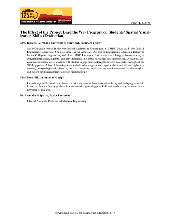 (PDF) The Effect of the Project Lead the Way Program on Students ...