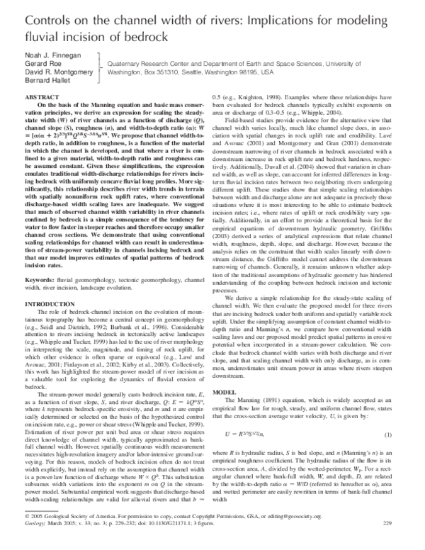 (PDF) Controls on the channel width of rivers: Implications for ...