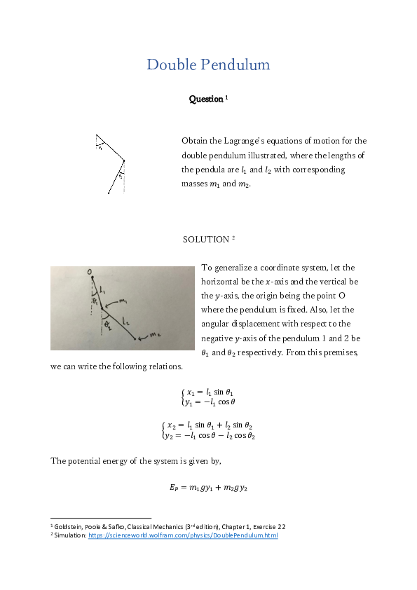 (PDF) Double Pendulum
