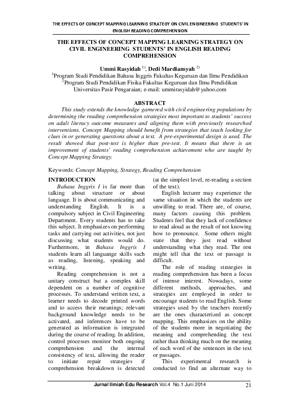 (PDF) The Effects of Concept Mapping Learning Strategy on Civil ...