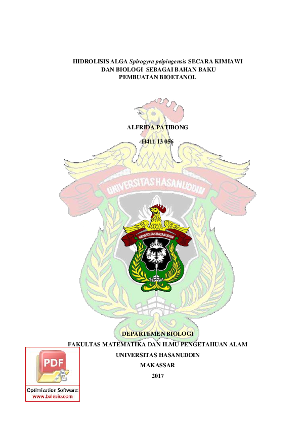 (PDF) HIDROLISIS ALGA Spirogyra peipingensis SECARA KIMIAWI DAN BIOLOGI ...