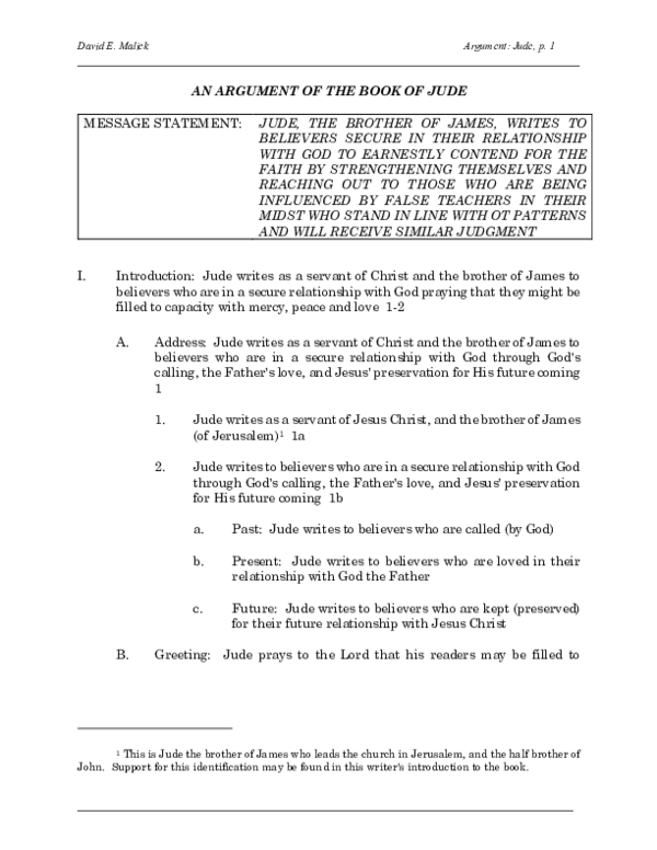 (PDF) Analytical Outline of Jude