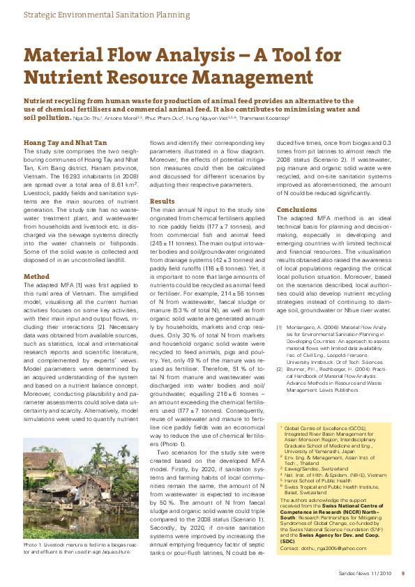 (PDF) Material flow analysis - a tool for nutrient resource management