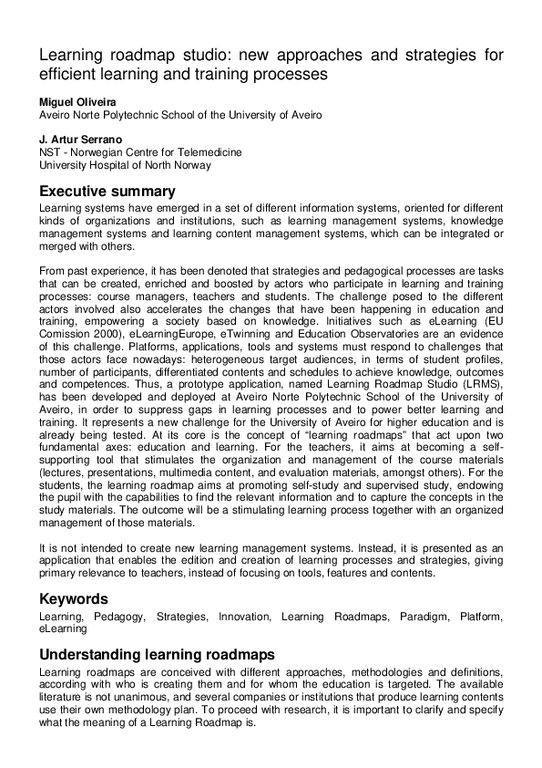 (PDF) Learning roadmap studio : new approaches and strategies for ...