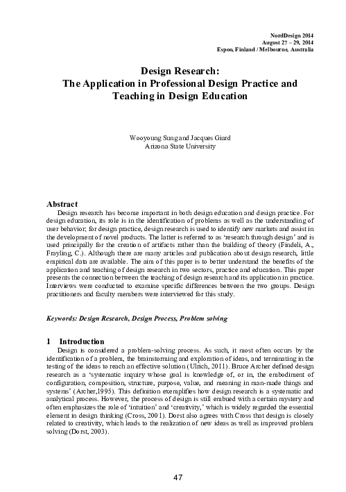 (PDF) Design research: The application in professional design practice ...
