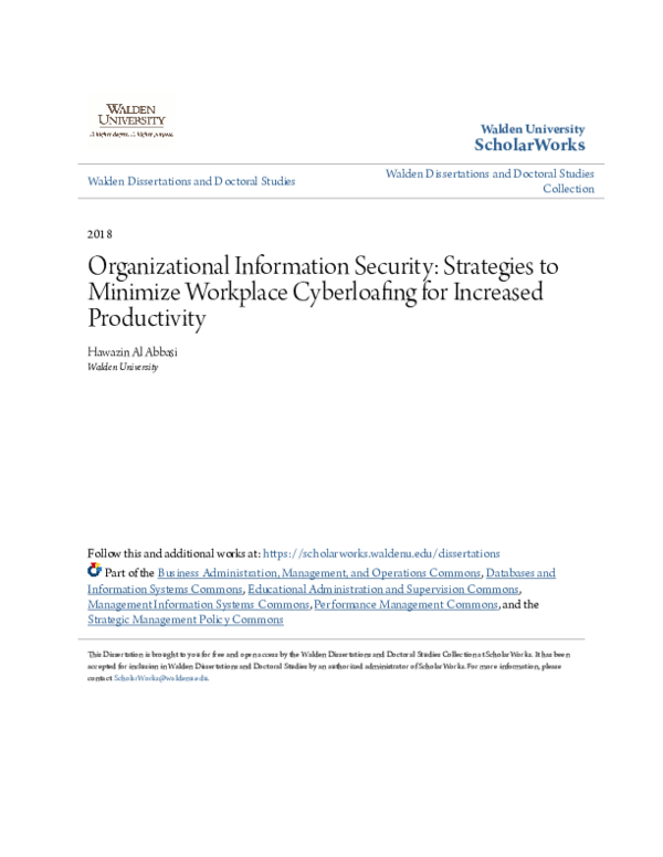 (PDF) Organizational Information Security: Strategies to Minimize ...